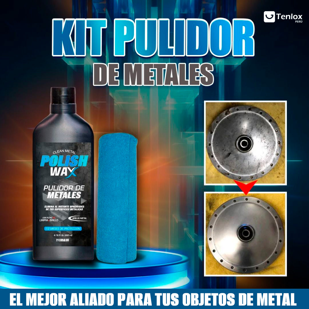 KIT PULIDOR DE METALES + PAÑO MICROFIBRA E1 – Tenlox Perú